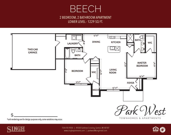 Park West | Beech | Available Units